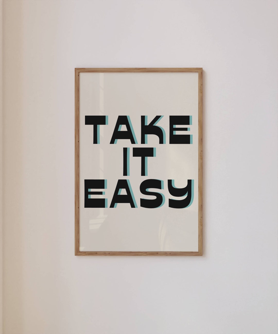 Trendy Wall Art Print Retro Poster Take It Easy Modern Illustration ...