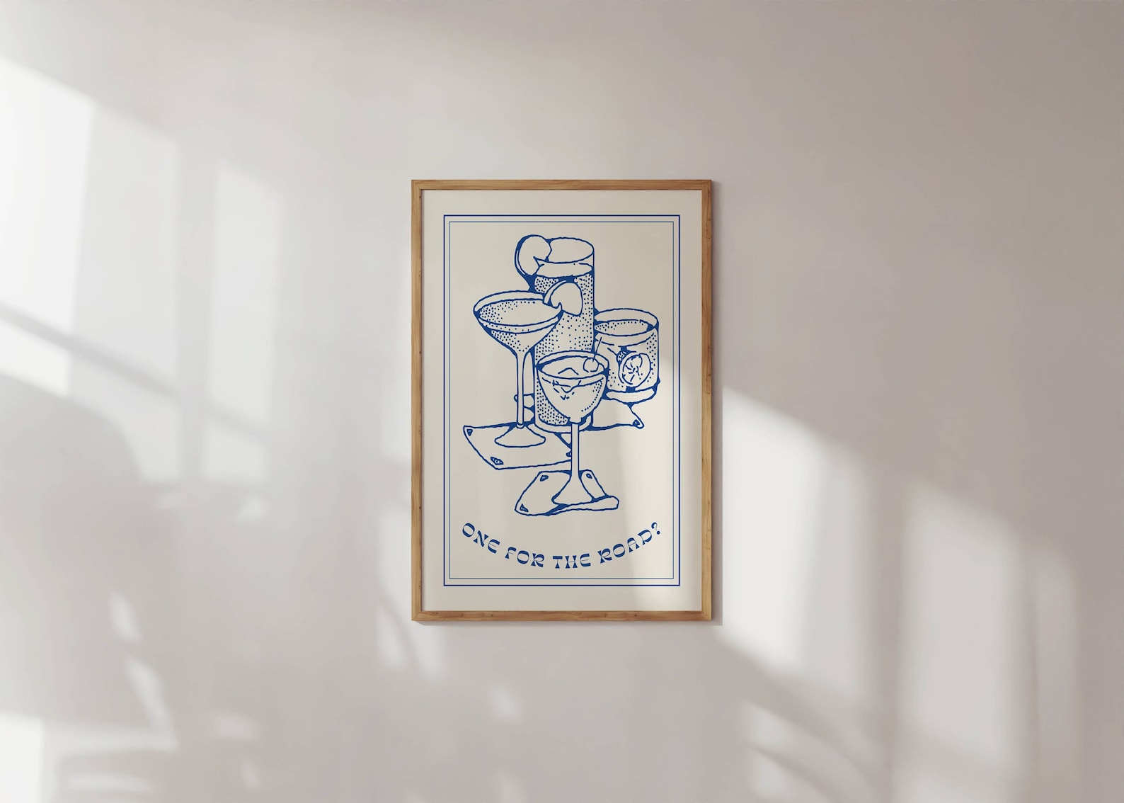Trendy Wall Art Print Retro Poster One for the Road Bar Cart - Etsy