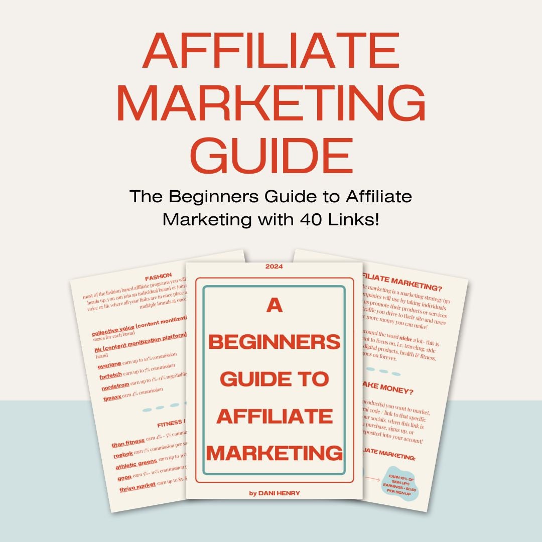 Affiliate Marketing Guide for Beginners With 40 Links to Affiliate ...