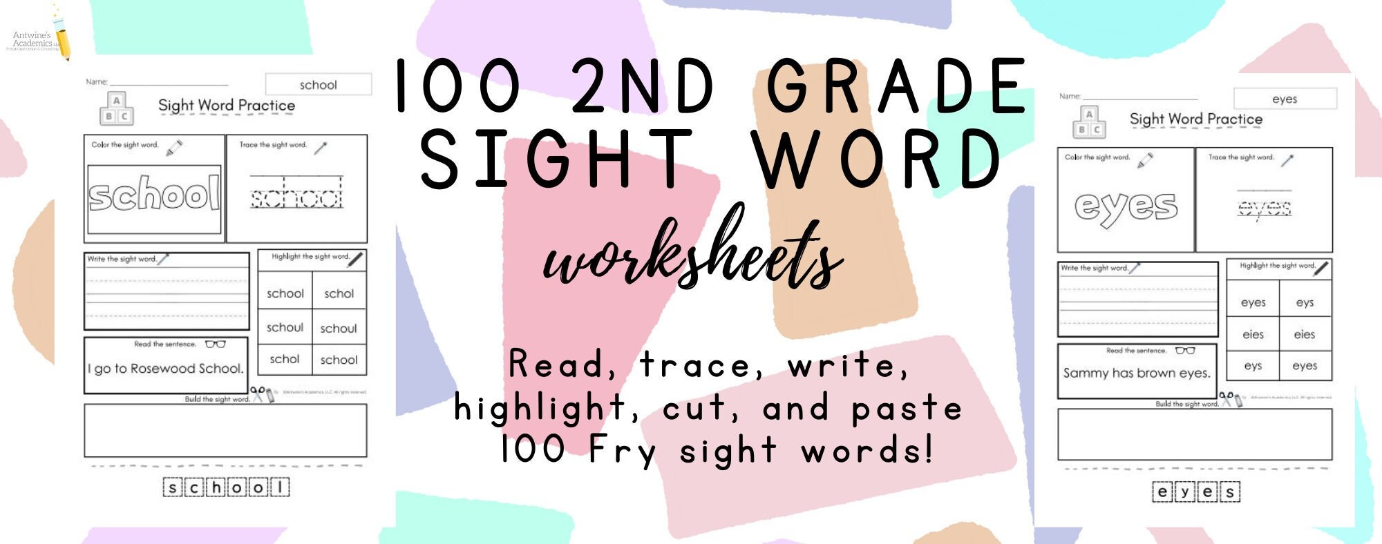 100 Printable 2nd Grade Fry Sight Word Worksheets! - Etsy