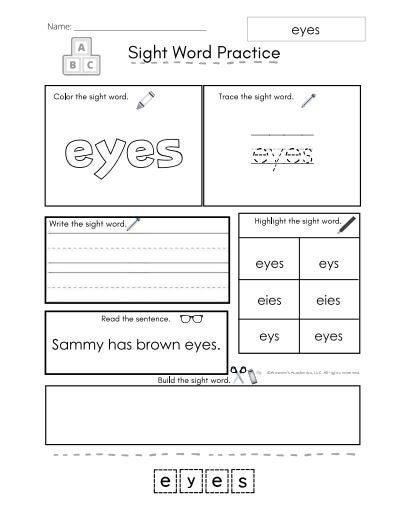 100 Printable 2nd Grade Fry Sight Word Worksheets! - Etsy