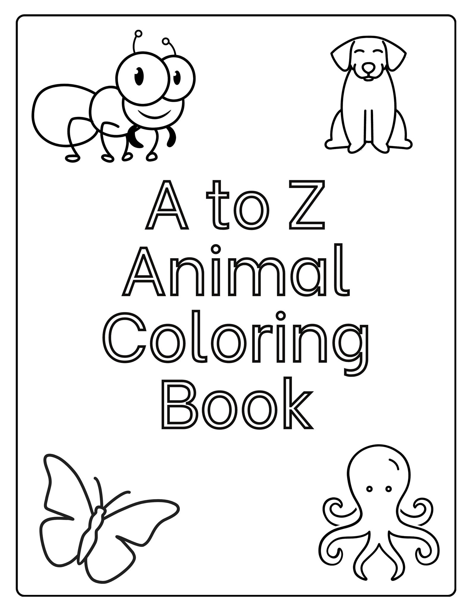 A to Z Animal Coloring Book - Etsy