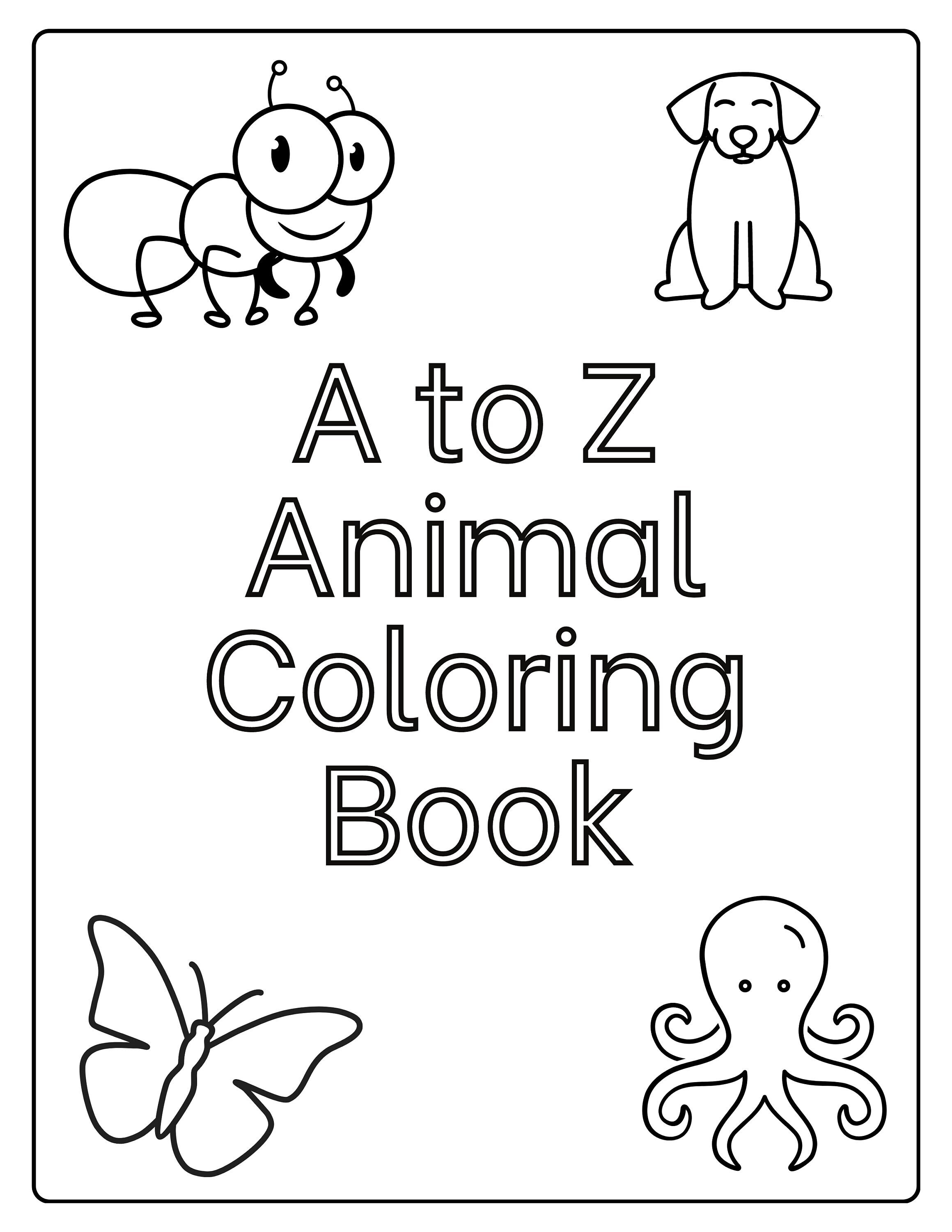 A to Z Animal Coloring Book - Etsy