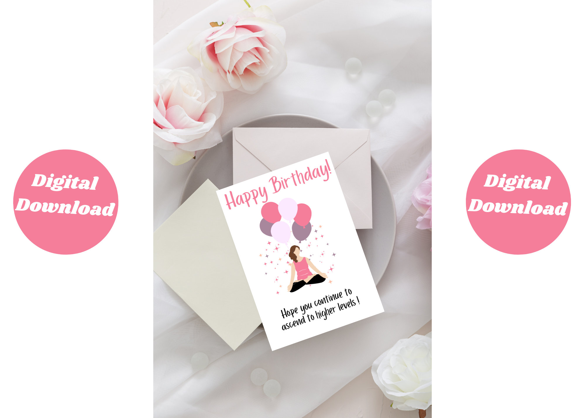 Meditation Birthday Card, Printable Spiritual Card, Manifestation ...
