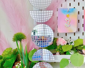 Disco Ball Moon Phase Window or Wall Hanging - Etsy