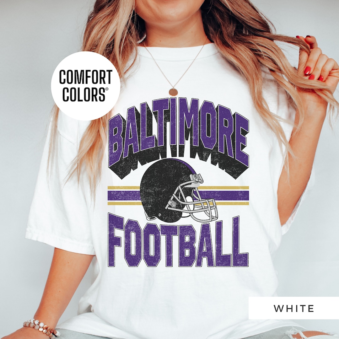 Baltimore Football Vintage Style Comfort Colors Baltimore Ravens Shirt ...