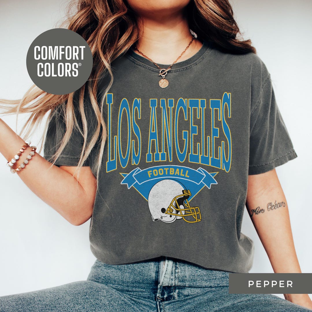Vintage Style Los Angeles Football Comfort Colors Los Angeles Chargers ...