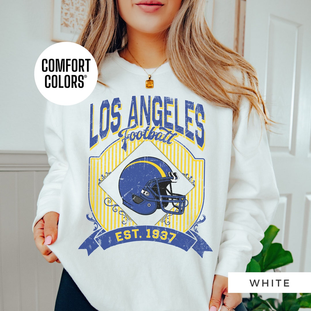 Los Angeles Football Vintage Comfort Colors Los Angeles Rams Sweatshirt ...