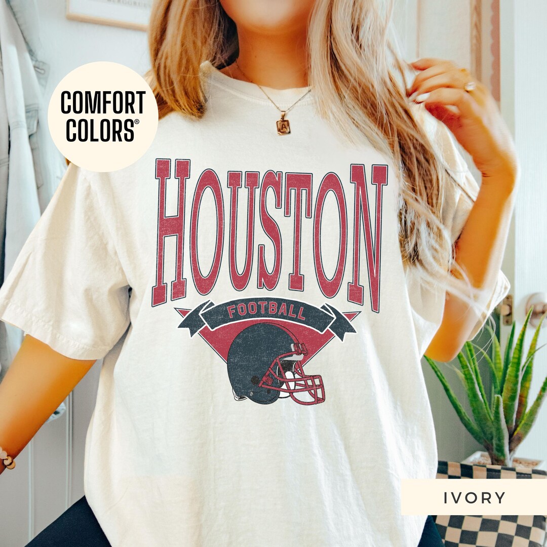 Vintage Style Houston Football Comfort Colors Houston Texans Shirt for ...