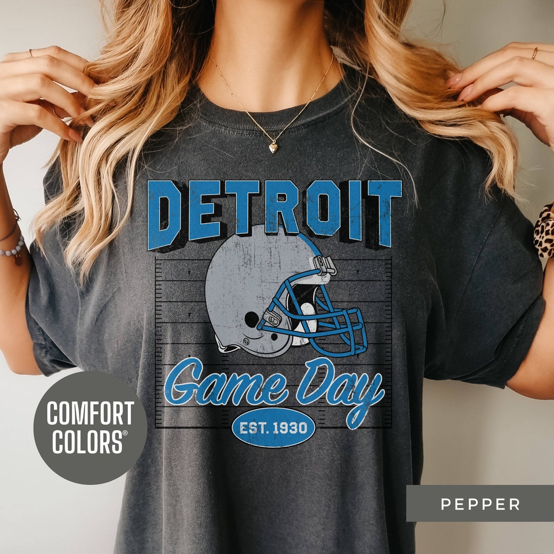 Detroit Football Vintage Style Comfort Colors Detroit Lions Shirt for ...