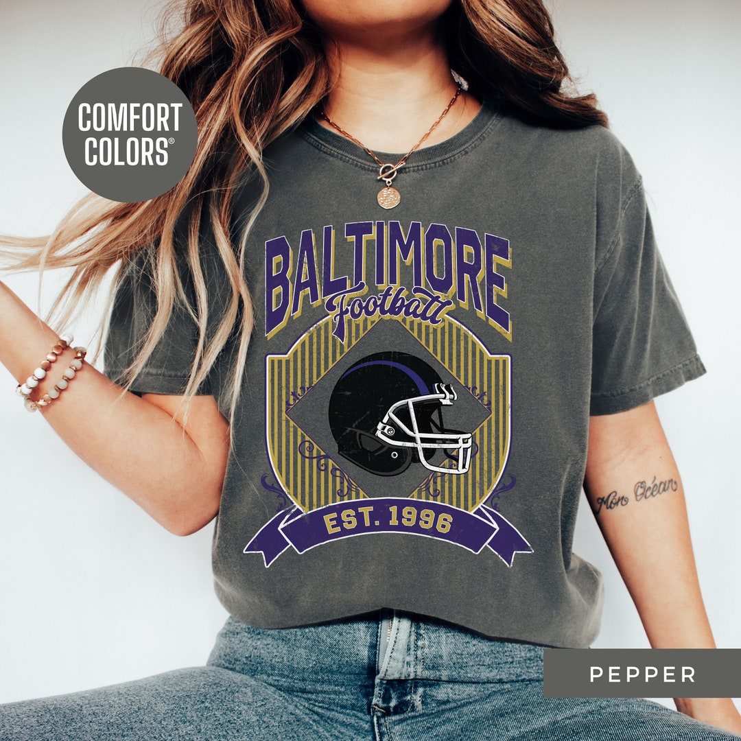 Comfort Colors Baltimore Football Shirt Vintage Style Baltimore Ravens ...