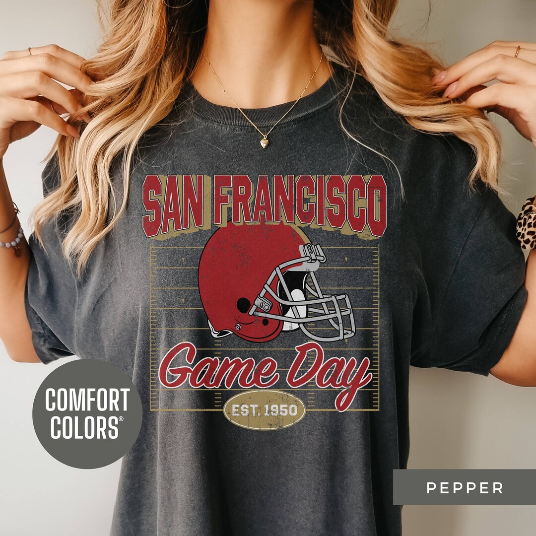 San Francisco Football Vintage Style Comfort Colors San Francisco 49ers ...