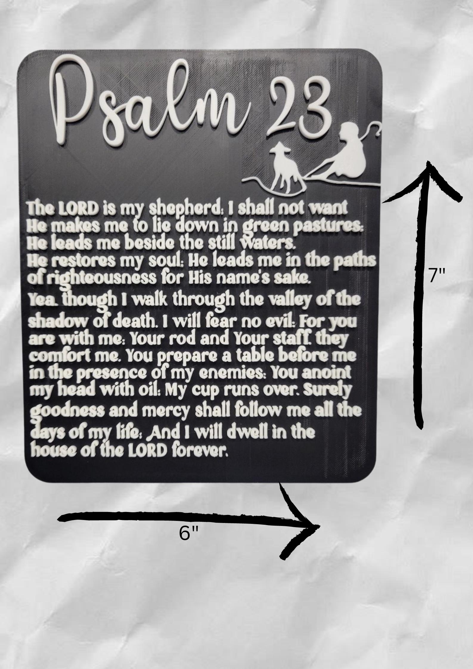 Psalm Wall Art - Psalm 23 Plaque - Etsy