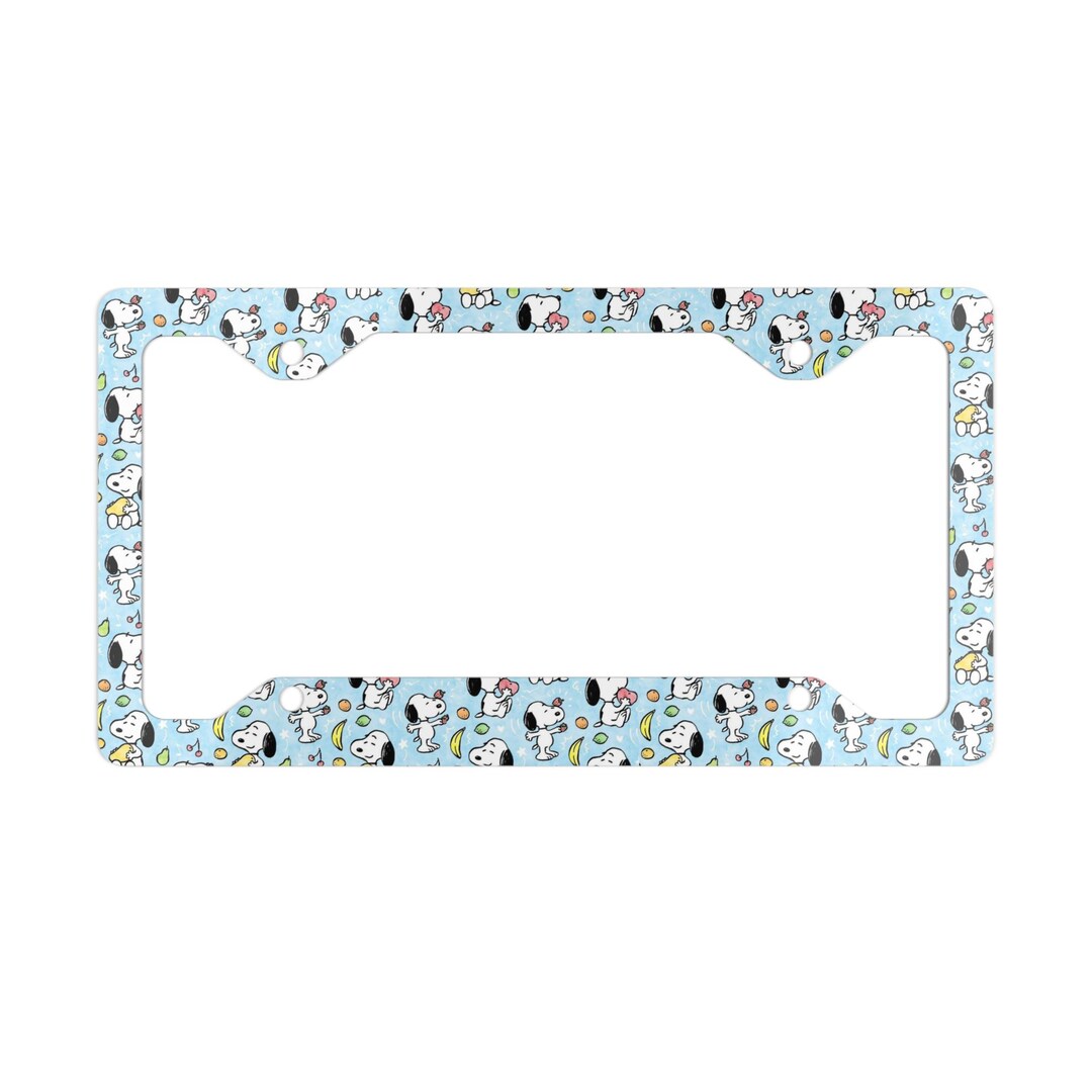 Snoopy License Plate Frame: Peanuts Car Tag - Custom Auto Accessory - Etsy