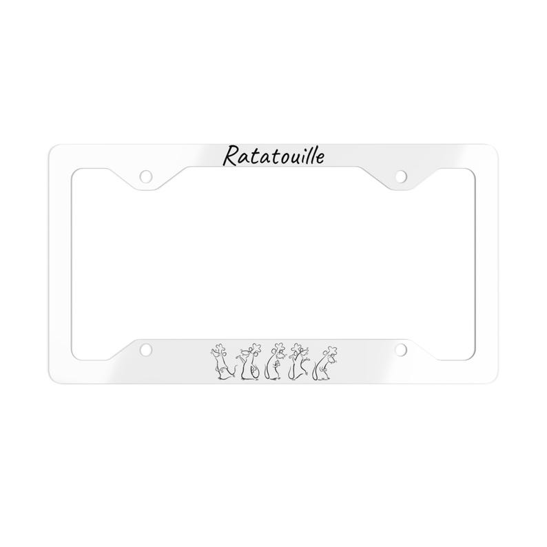 Metal License Plate Frame, Disney Ratatouille Little Chef Remy Custom ...
