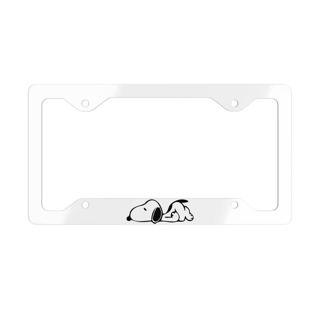 Snoopy Peanuts License Plate Frame, Custom Metal Car Tag Holder ...