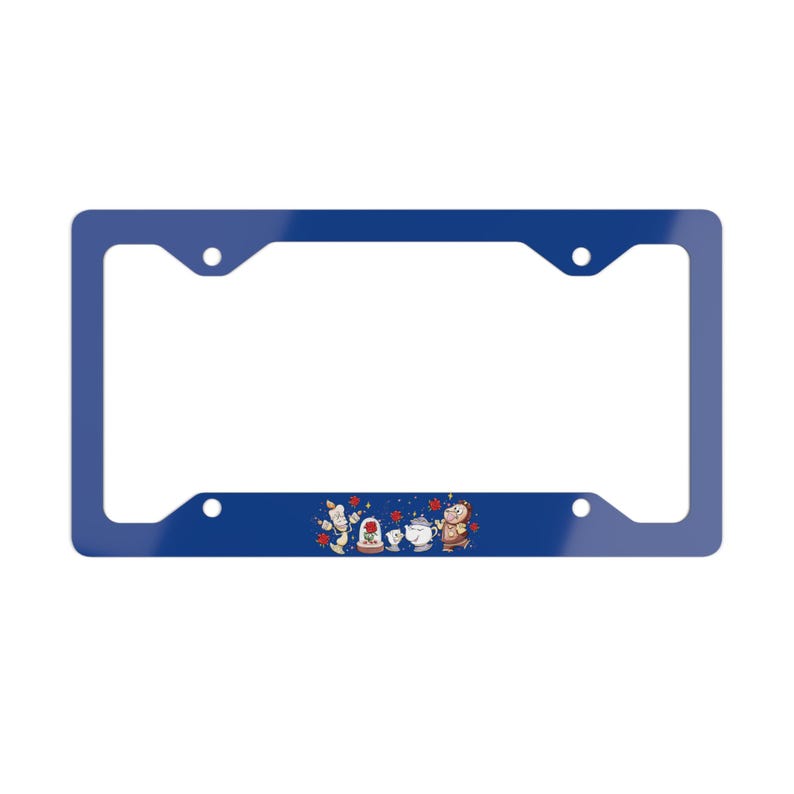 Disney Beauty and the Beast Metal License Plate Frame, Car Tag Holder ...