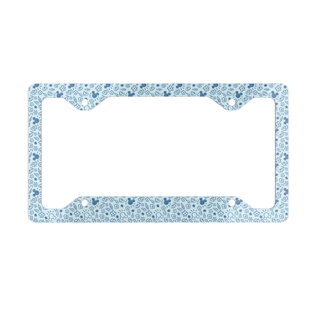 License Plate Frame, Disney Cute Flowers Mickey Mouse - Subtle Design ...