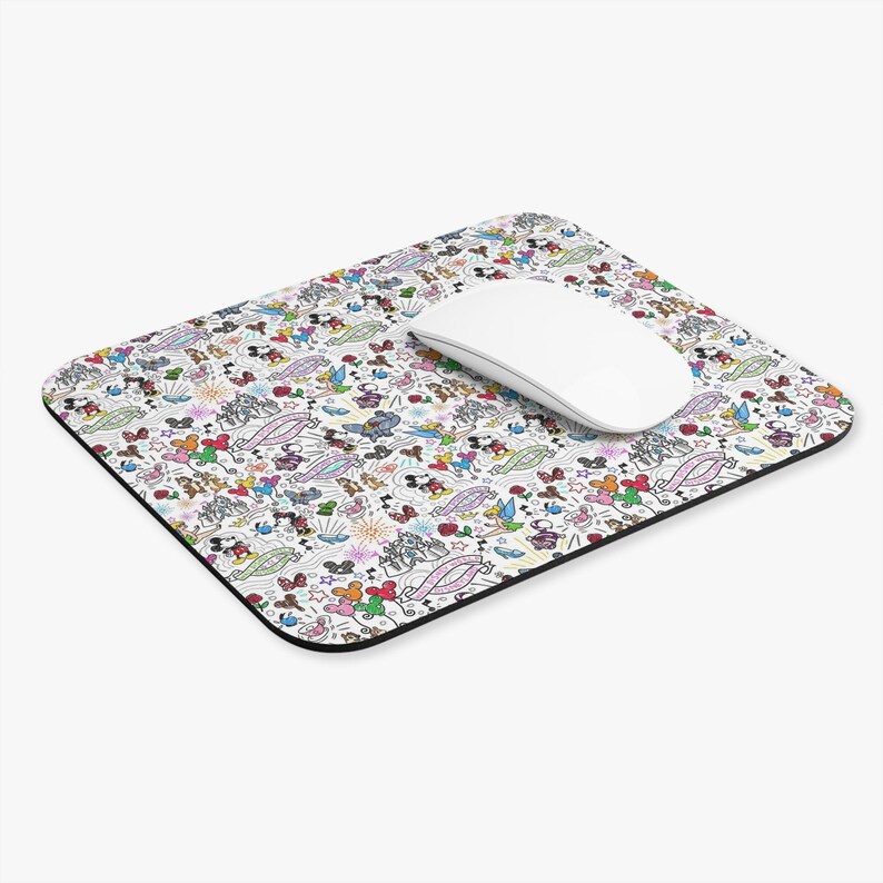 Mouse Pad, Disney Mickey Mouse Minnie Mouse Classic Pattern Colorful ...