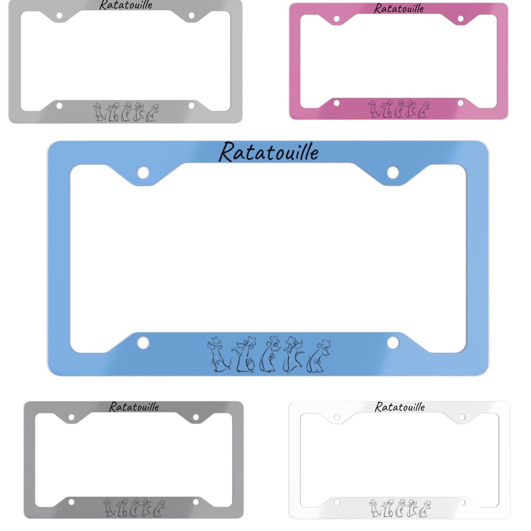 Metal License Plate Frame, Disney Ratatouille Little Chef Remy Custom ...
