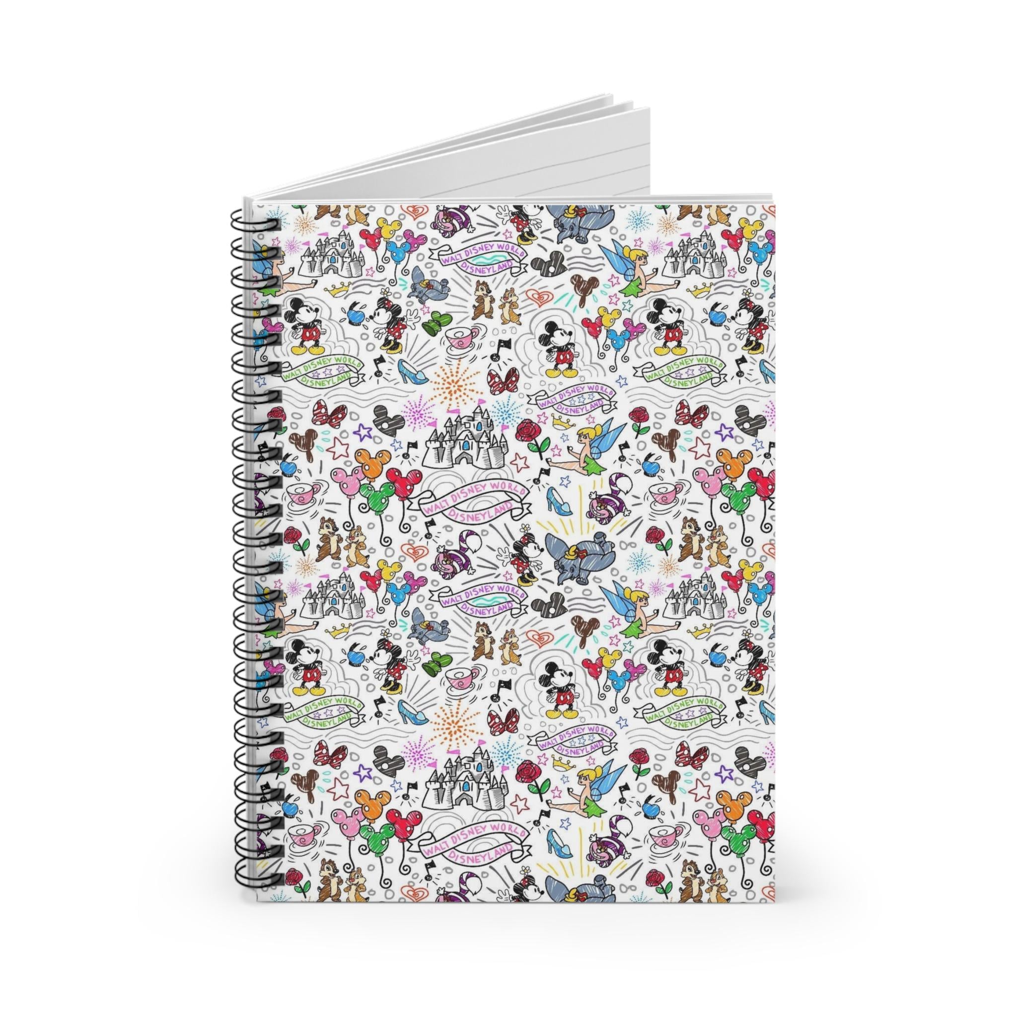 Disney Mickey Mouse Minnie Mouse Spiral Notebook, Classic Pattern Ruled ...