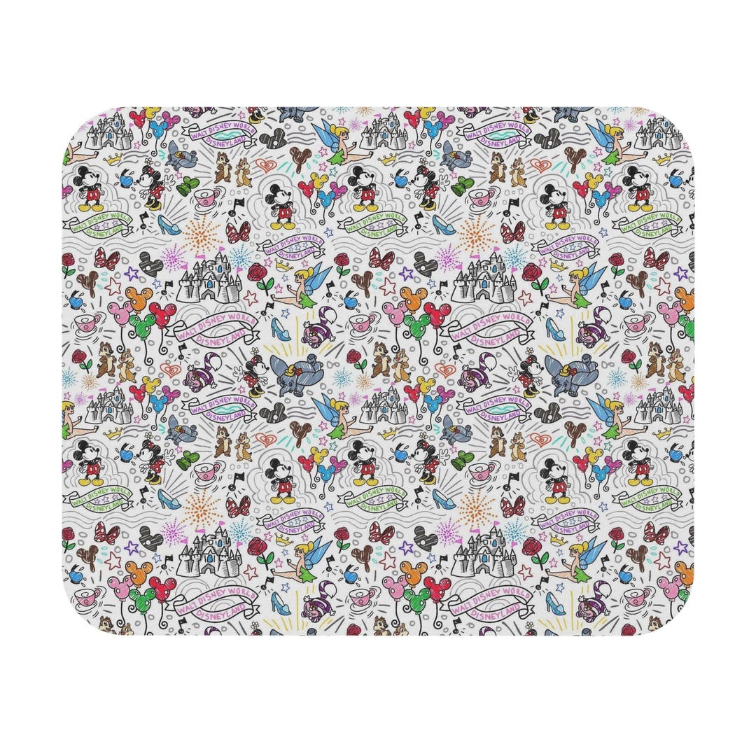 Mouse Pad, Disney Mickey Mouse Minnie Mouse Classic Pattern Colorful ...
