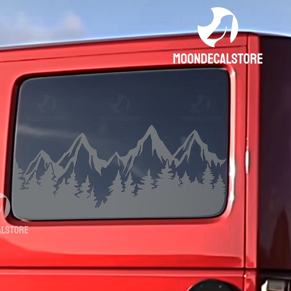 Jeep Wrangler Mountain Decal Door - Etsy