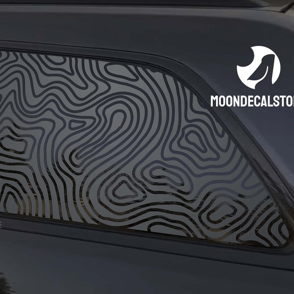 Topographic Map Window Vinyl - Etsy
