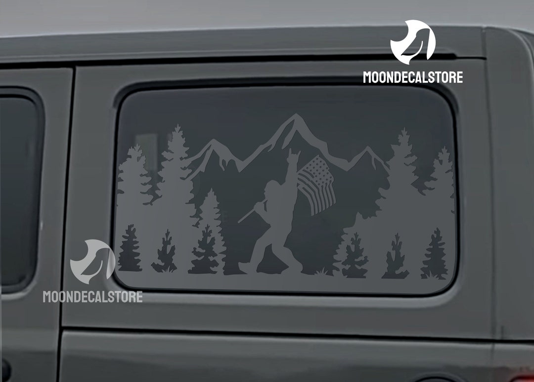 Fits 2018-2025 Jeep Wrangler 4 Door JLU Quarter Window Sasquatch ...