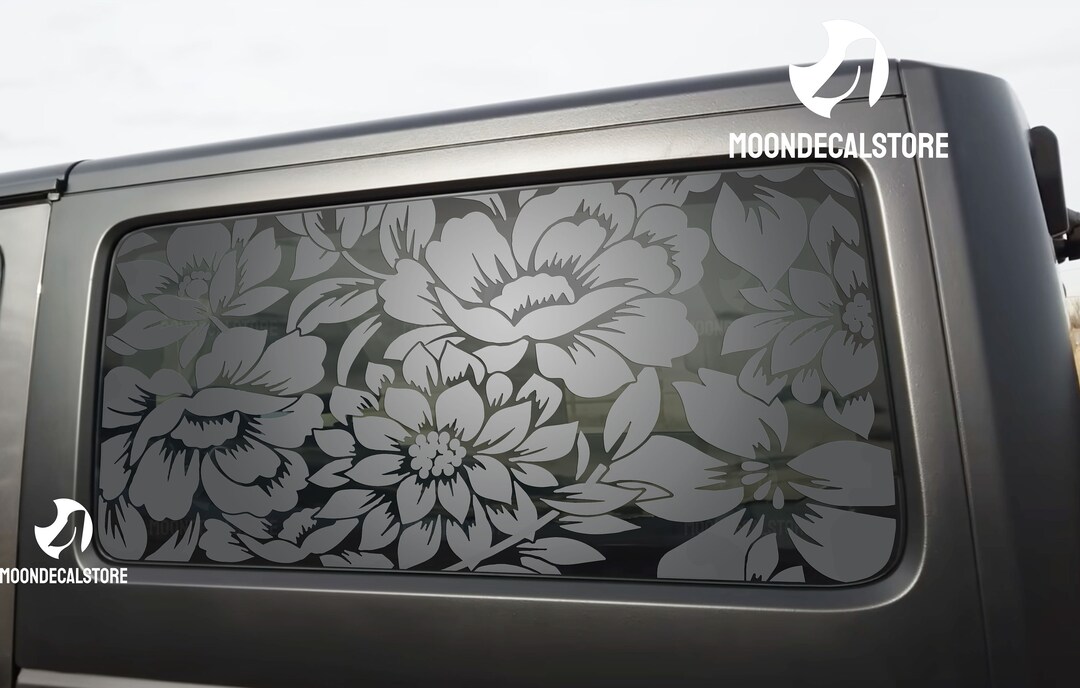 Fits 2011-2018 Jeep Wrangler 2 Door Hard Top JK Quarter Window Flowers ...