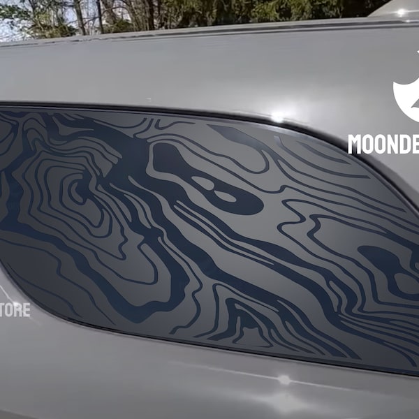 Topographic Map Window Sticker - Etsy