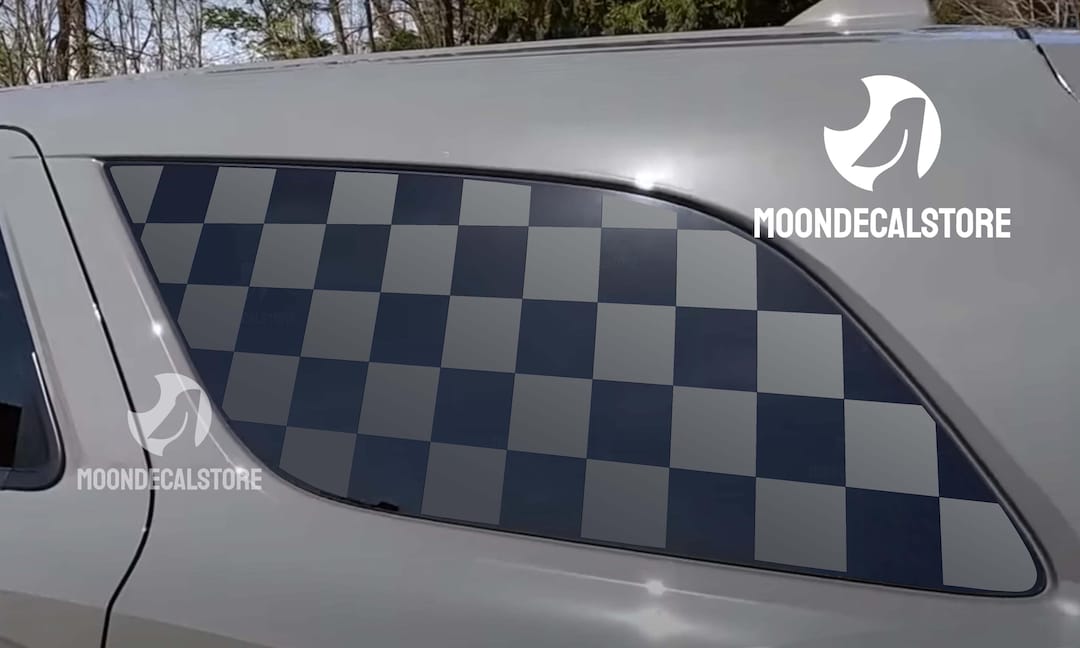Fits 2011-2025 Dodge Durango Quarter Window Checkered Flag Decal ...