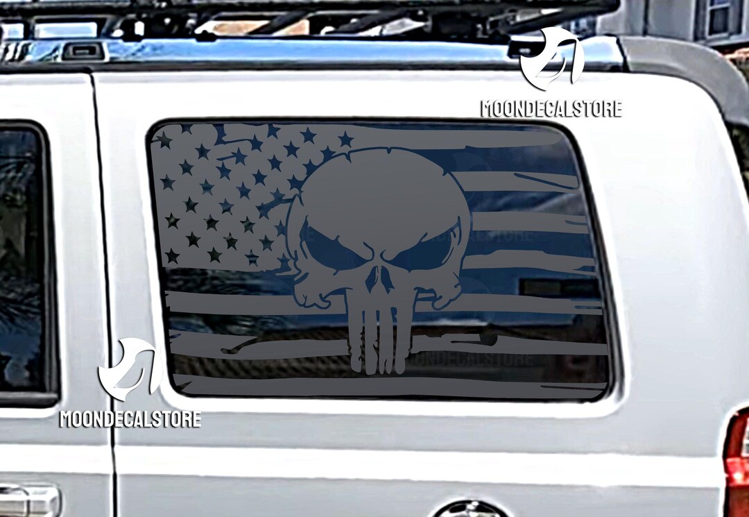 Fits 2005-2010 Jeep Commander Quarter Window Punisher Distressed ...