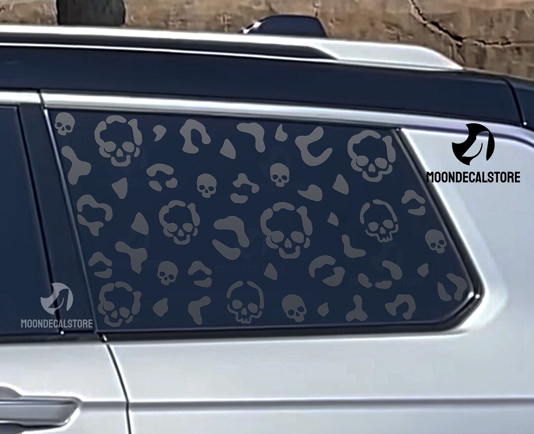 Fits 2021-2025 Jeep Grand Cherokee L & Three-row Quarter Window Skulls ...