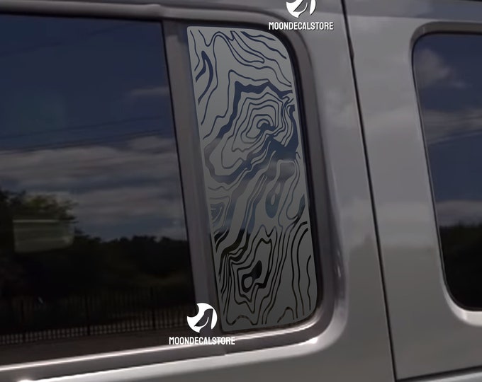 Topography Style Door Trim Accent Decal Kit for Jeep Wrangler (2011 ...