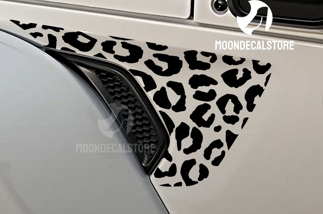 Fits 2018-2026 Wrangler and Gladiator Fender Vent Leopard Cheetah Print ...