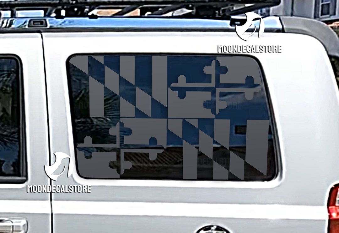 Fits 2005-2010 Jeep Commander Quarter Window Maryland Flag Decal ...