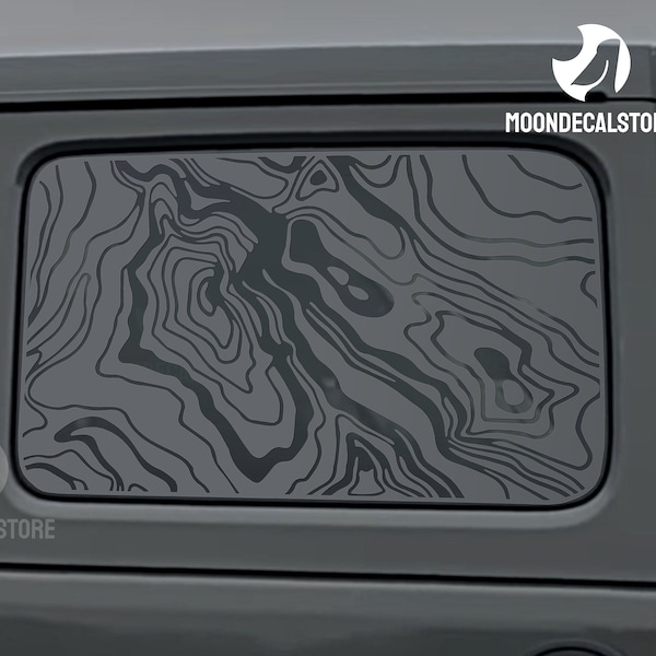 Topographic Map Window Vinyl - Etsy