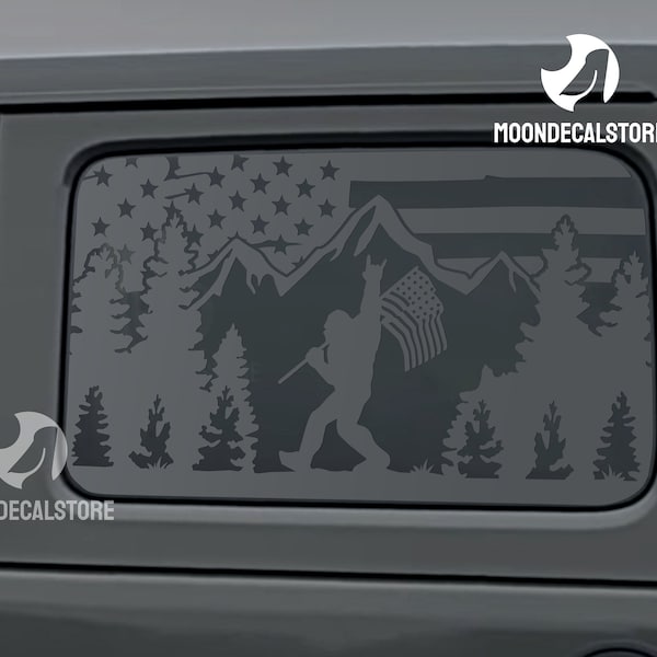 Sasquatch Side Window Decal - Etsy