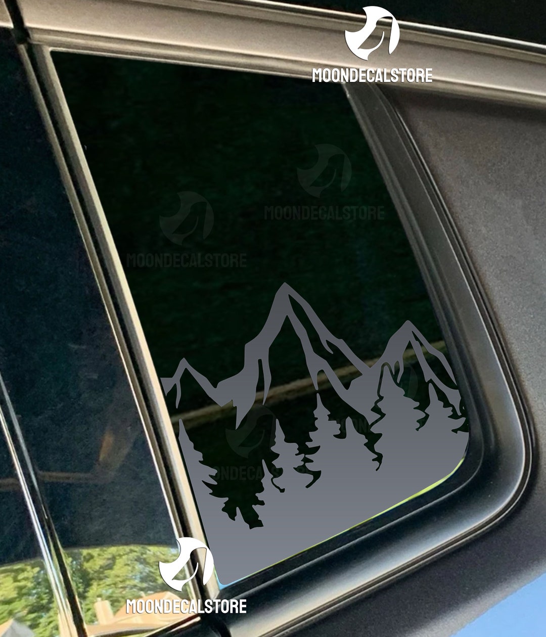 Fits 2017-2024 Jeep Compass Quarter Window Outdoor Mountain Tree Scene ...