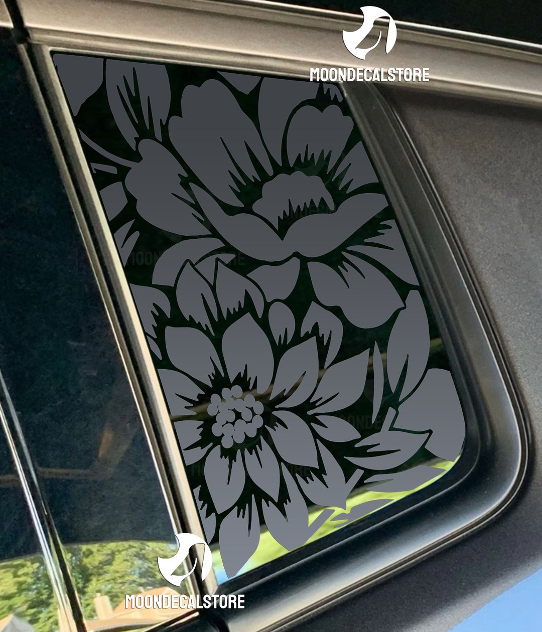 Fits 2017-2024 Jeep Compass Quarter Window Flowers Floral Decal Sticker ...