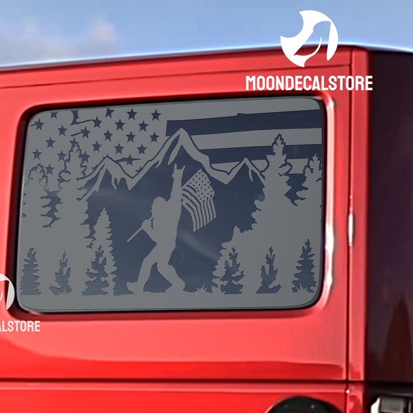 Sasquatch Jeep Decal - Etsy