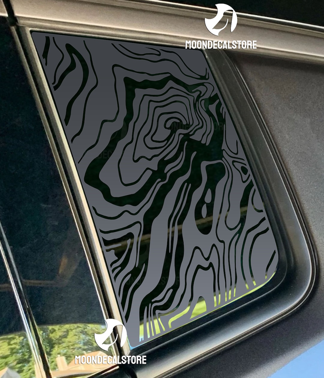 Fits 2017-2024 Jeep Compass Quarter Window Topographic Map Decal ...