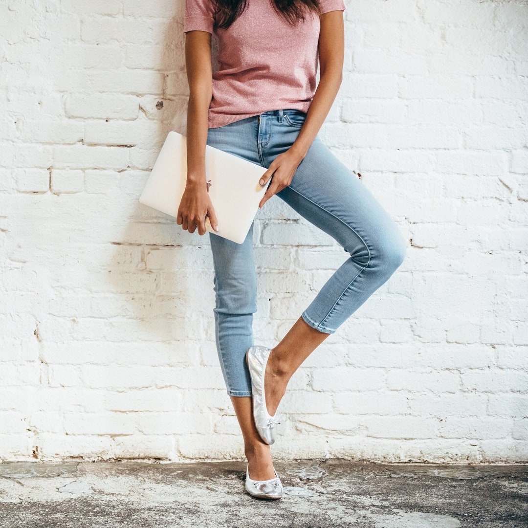 Talaria Flats Silver Luxury Foldable Ballet Flats,wedding Ballet Flats ...