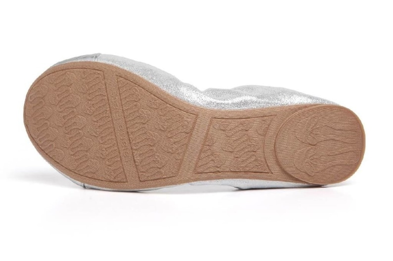 Talaria Flats Silver Luxury Foldable Ballet Flatswedding - Etsy