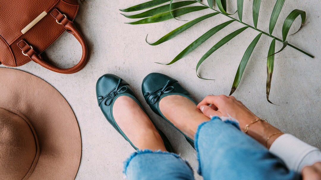 Talaria Flats Evergreen Luxury Foldable Ballet Flats,wedding Ballet Flats,ballet Flats for Work ...