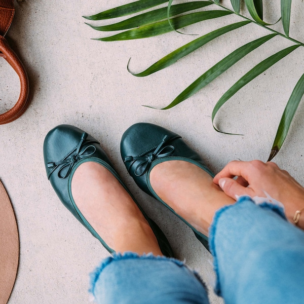 Blue Ballet Flats - Etsy