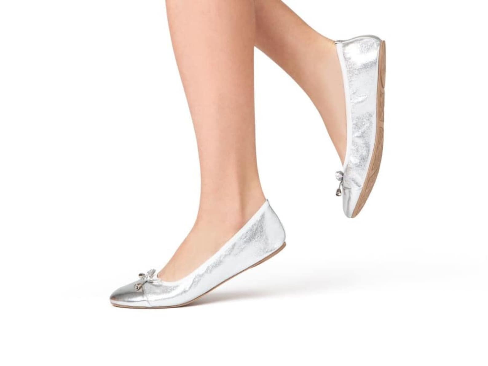 Talaria Flats Silver Luxury Foldable Ballet Flatswedding - Etsy