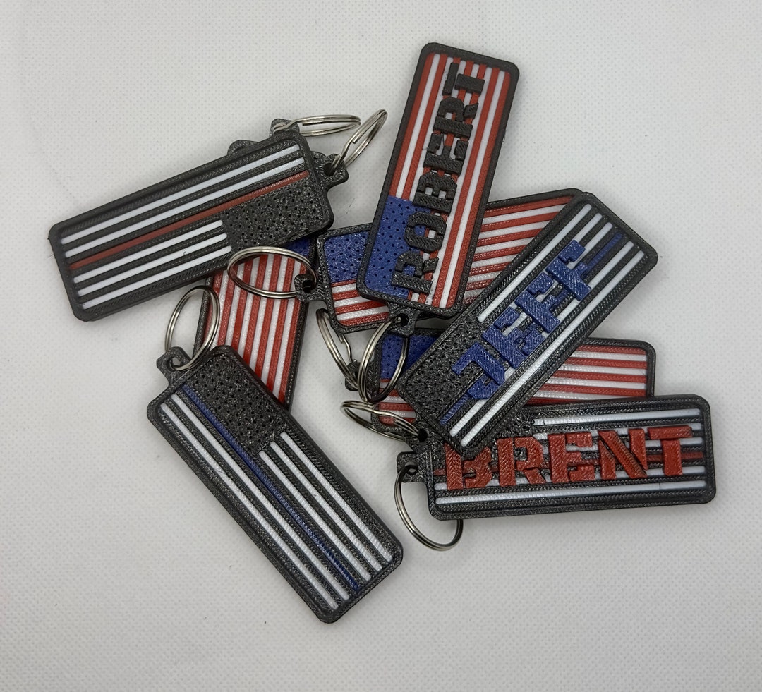Custom American Flag Keychains - Etsy