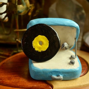 Clay Record Player Miniature Home Decor - Etsy
